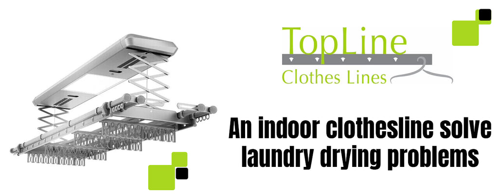 How can an indoor clothesline solve laundry drying problems?